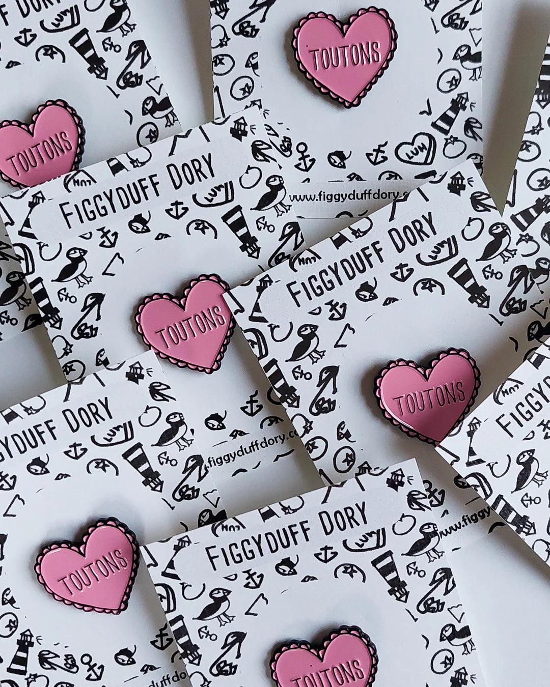 toutons heart enamel pin – Outport Boutique